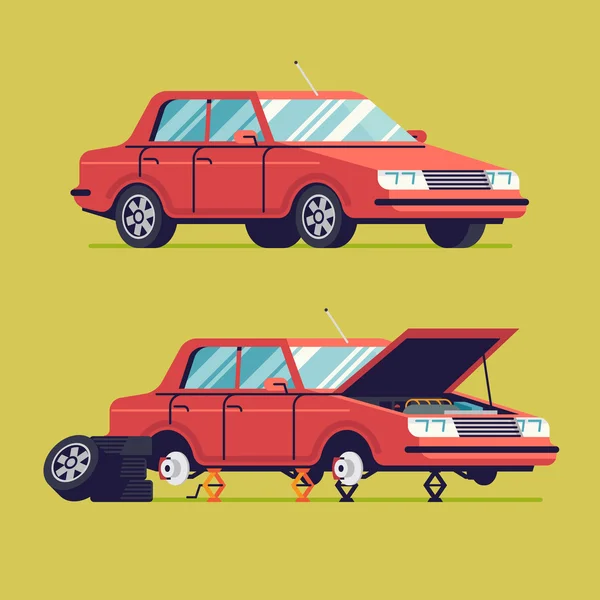 Auto sin llantas vector, gráfico vectorial, imágenes de Auto sin ...