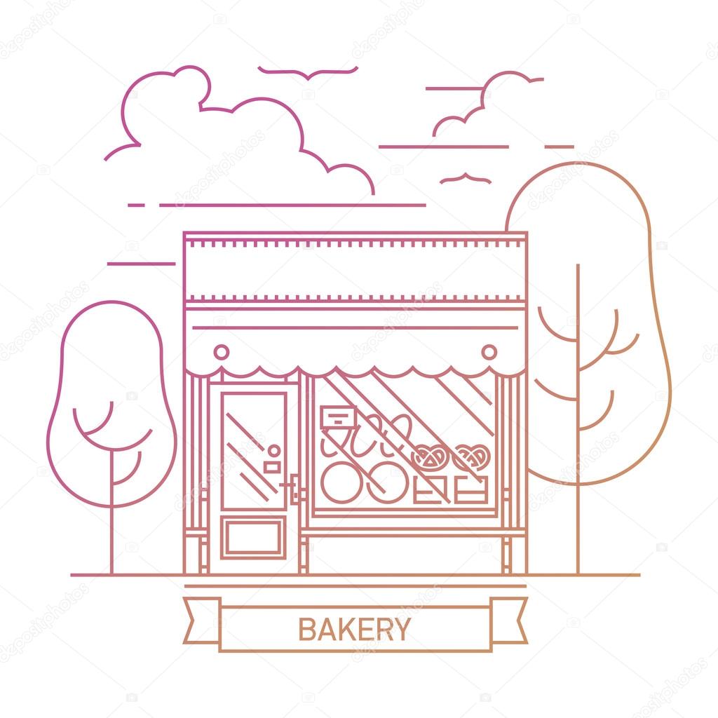Bakery store facade — Stock Vector © masha_tace #84357504