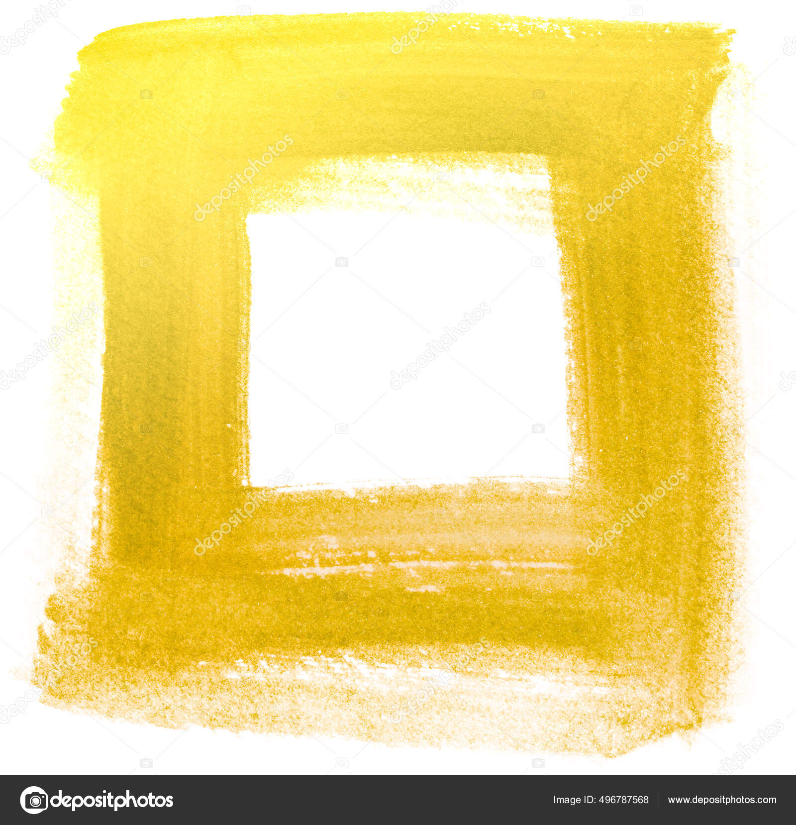 Watercolor Rectangle Yellow White Background Stock Photo by ...