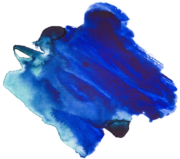 Blue Water Stains Paint Watercolor Stain Paper Texture White Background ...