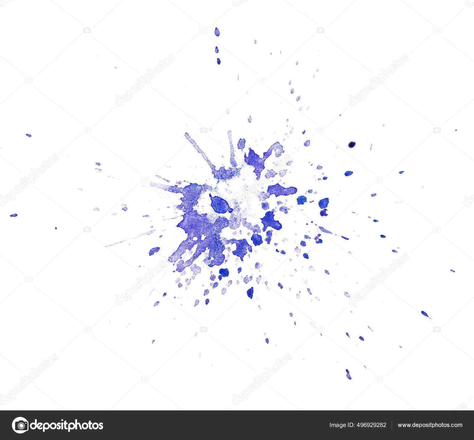 Blue Stain Paint Splatter Paint Spray Watercolor Element Stock Photo by ...