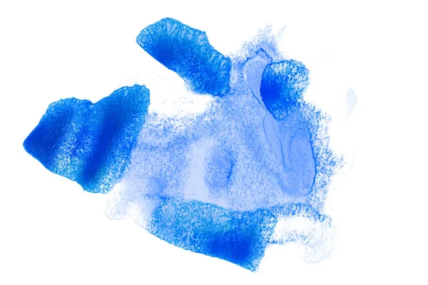 Blue Water Stains Paint Watercolor Stain Paper Texture White Background ...