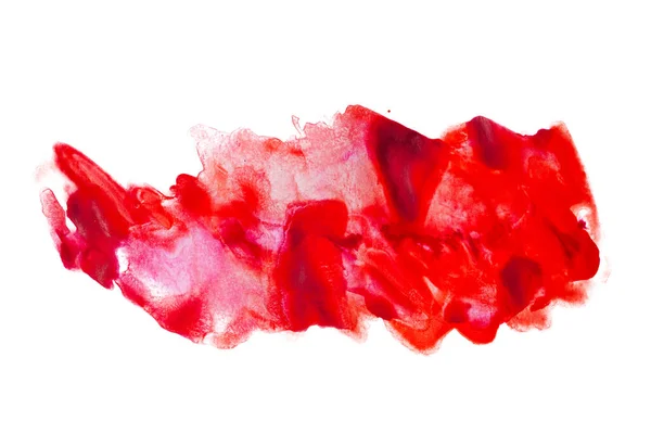 Red Watercolor Stain Paper Texture White Background Isolated Hand ...