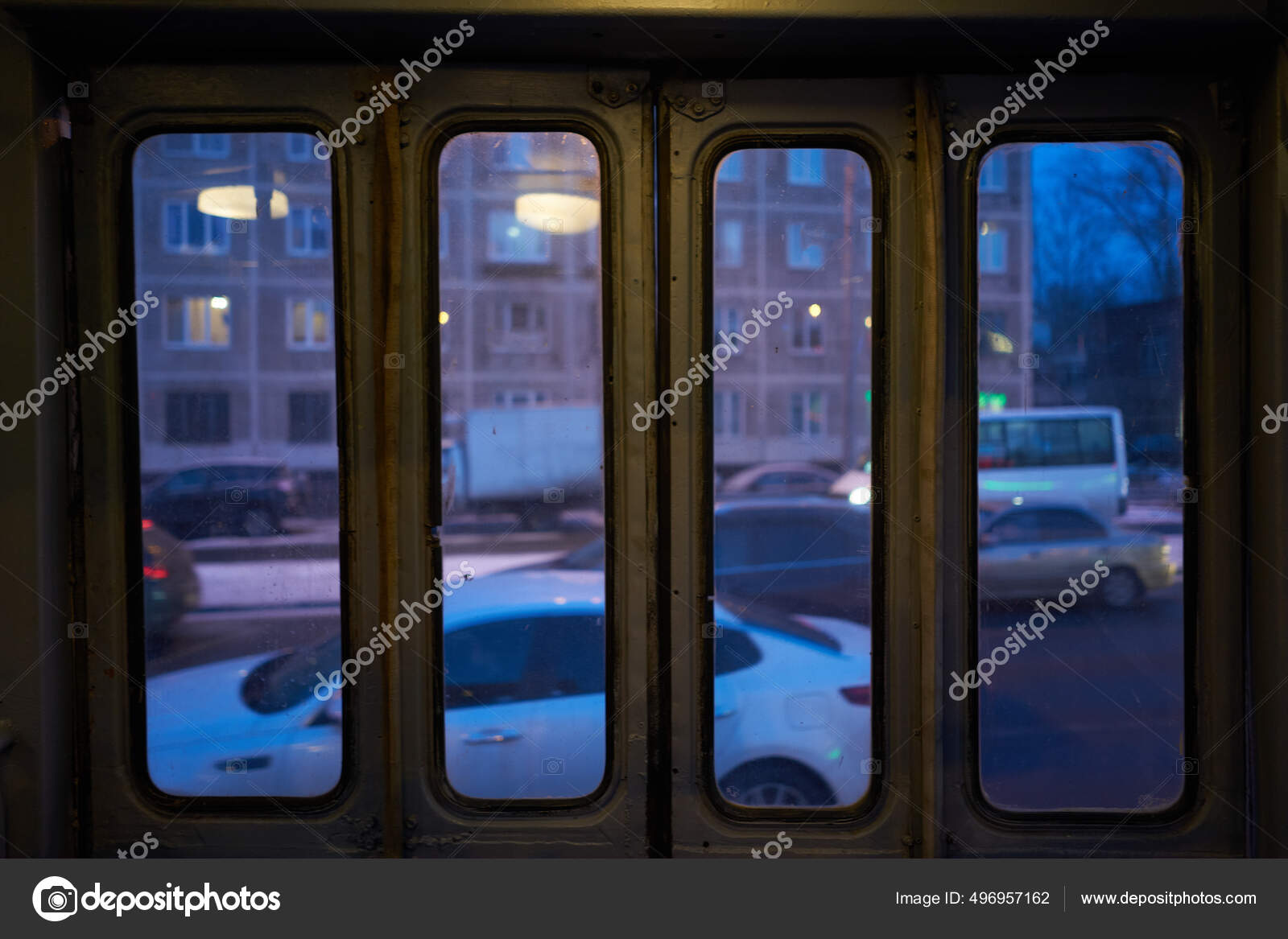 Windows Trolleybus Door View Evening City Stock Photo by ©livinskyalex ...