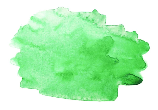 Watercolor Green Stain Paint Paper Texture White Background Isolated ...