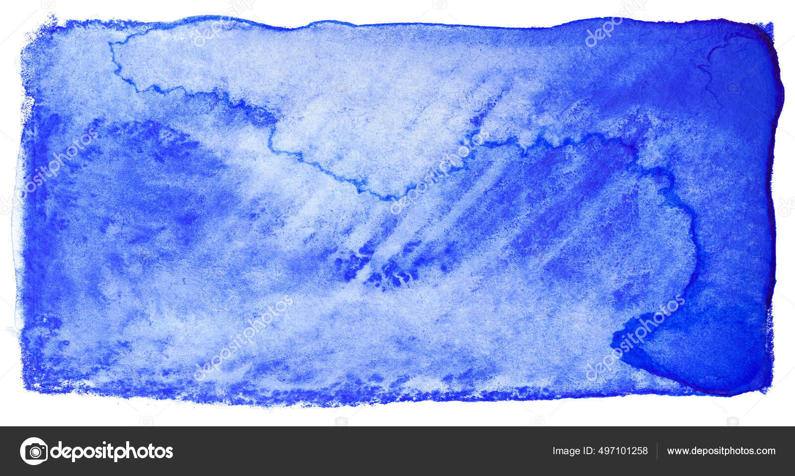 Watercolor Stain Rectangle Background Blue Stock Illustration by ...