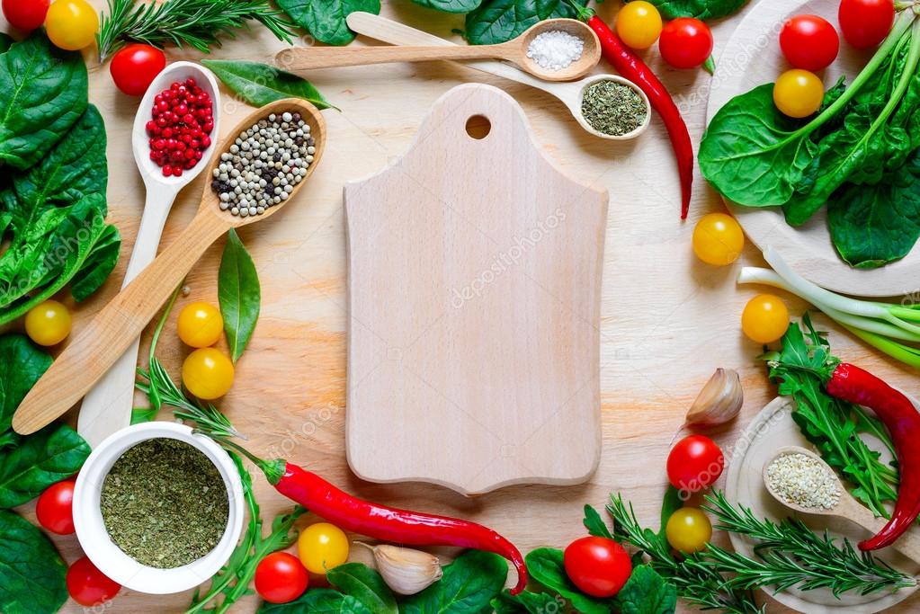 Culinary background, top view Stock Photo by ©fortyforks 103351882