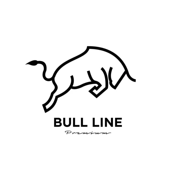Bull Line Abstract Logo Icon Design Stock Vector Image by ...