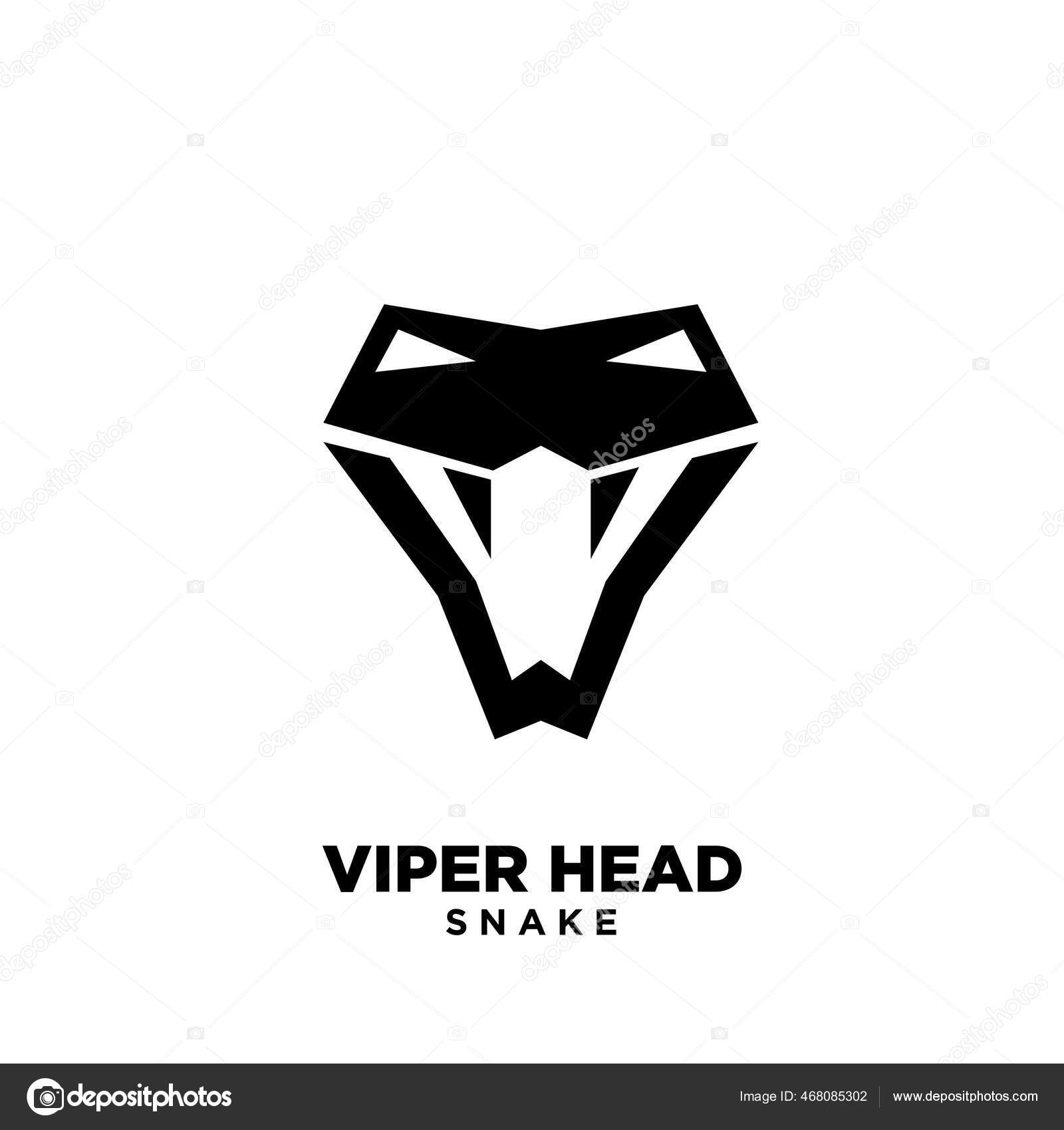 Modern Viper Head Initial Logo Icon Design Vector Flat Illustration ...
