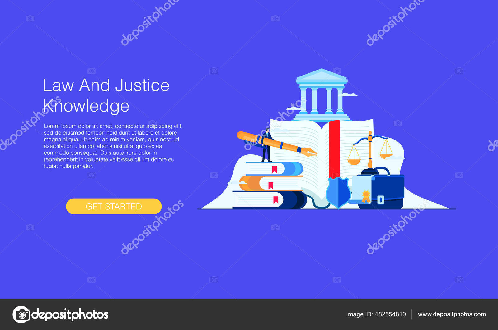 Legal Judgment Vector Illustration Concept Template Background Can Use ...