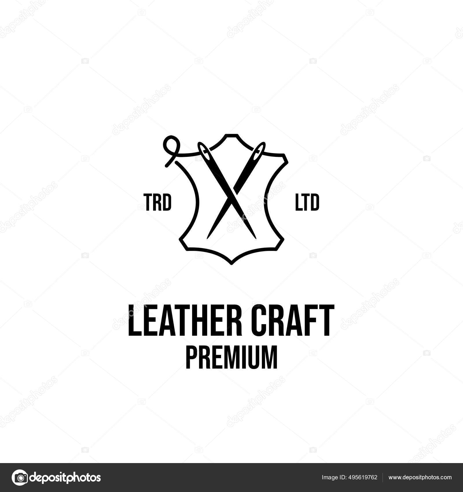 Leather Craft Logo Icon Design Vector Illustration Stock Vector Image ...