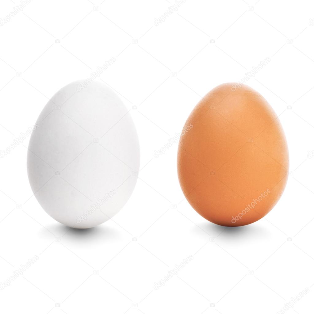 Two chicken eggs Stock Photo by ©ZakharovEvgeny 103702146