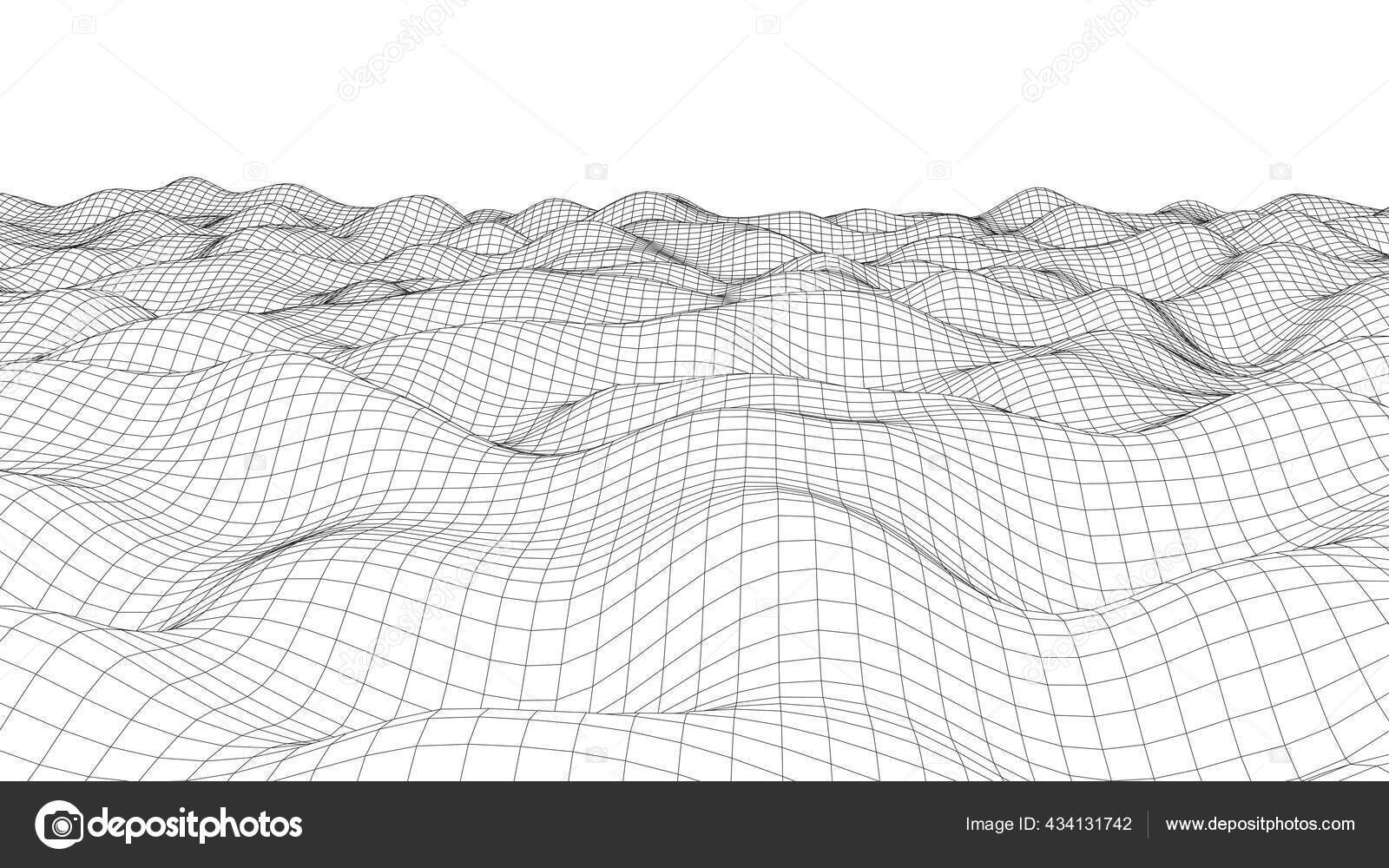 Vector Perspective Grid Abstract Background Multiple Lines Stock Vector ...