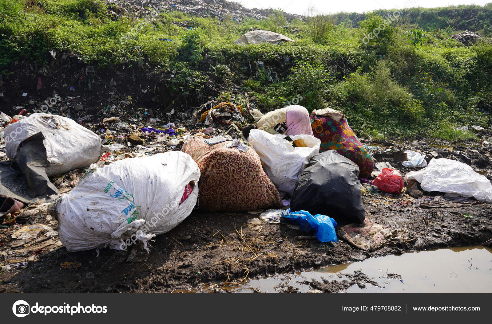 Mountain Garbage Large Garbage Pile Pile Stink Toxic Residue Garbage ...