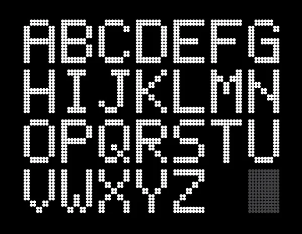 Dotted numbers | Dotted font alphabet digital letters and numbers ...