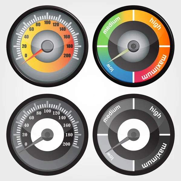 Vector retro car gauges — Stock Vector © tele52 #9350794