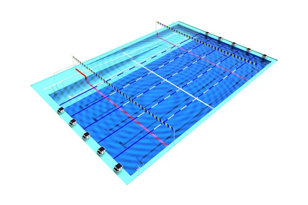 Isometric view of a 25m swimming pool — Stock Photo © _3103_ #79433452