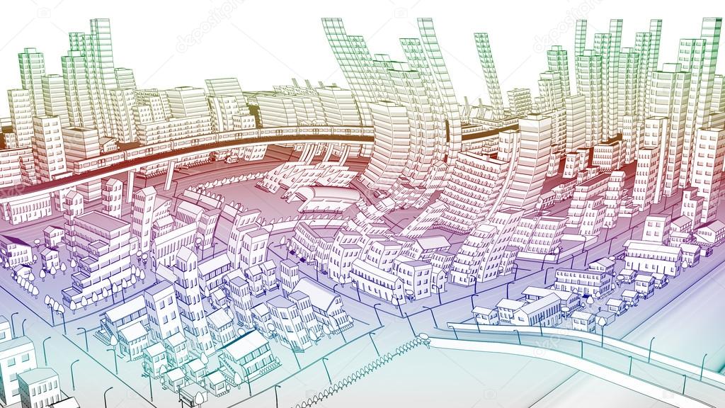 Distorting view of landscape — Stock Photo © _3103_ #93007900