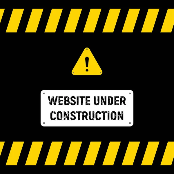 Construction Design Tape Warning Banner Website Development Concept ...