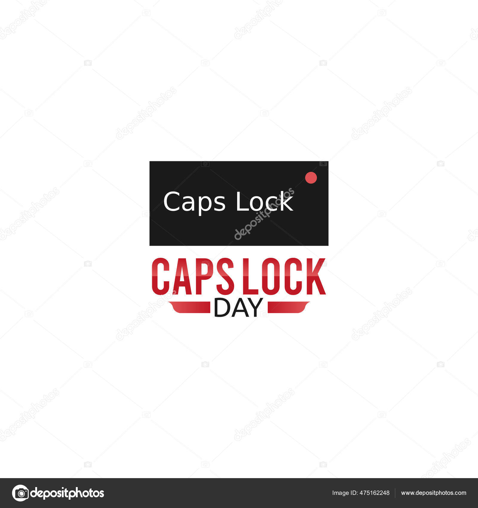 Vector Graphic Caps Lock Day Good Caps Lock Day Celebration Stock ...