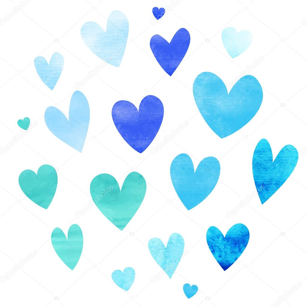 Conjunto corazón azul Vector de stock por ©korinoxe 52614283