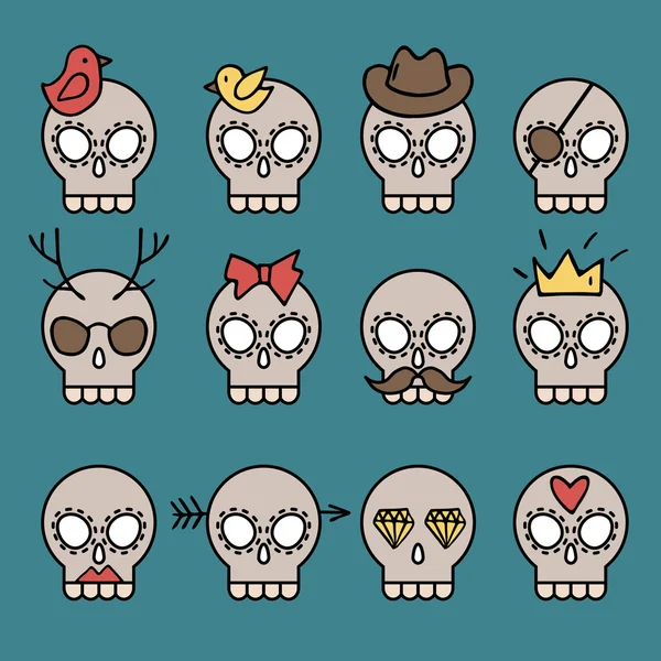 Cute skull Vector Art Stock Images | Depositphotos