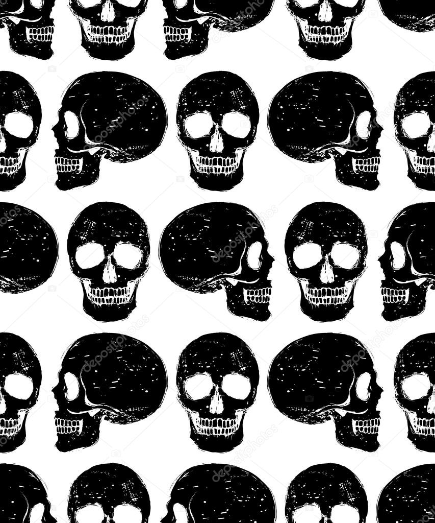 Skull seamless background Stock Vector Image by ©korinoxe #57383097