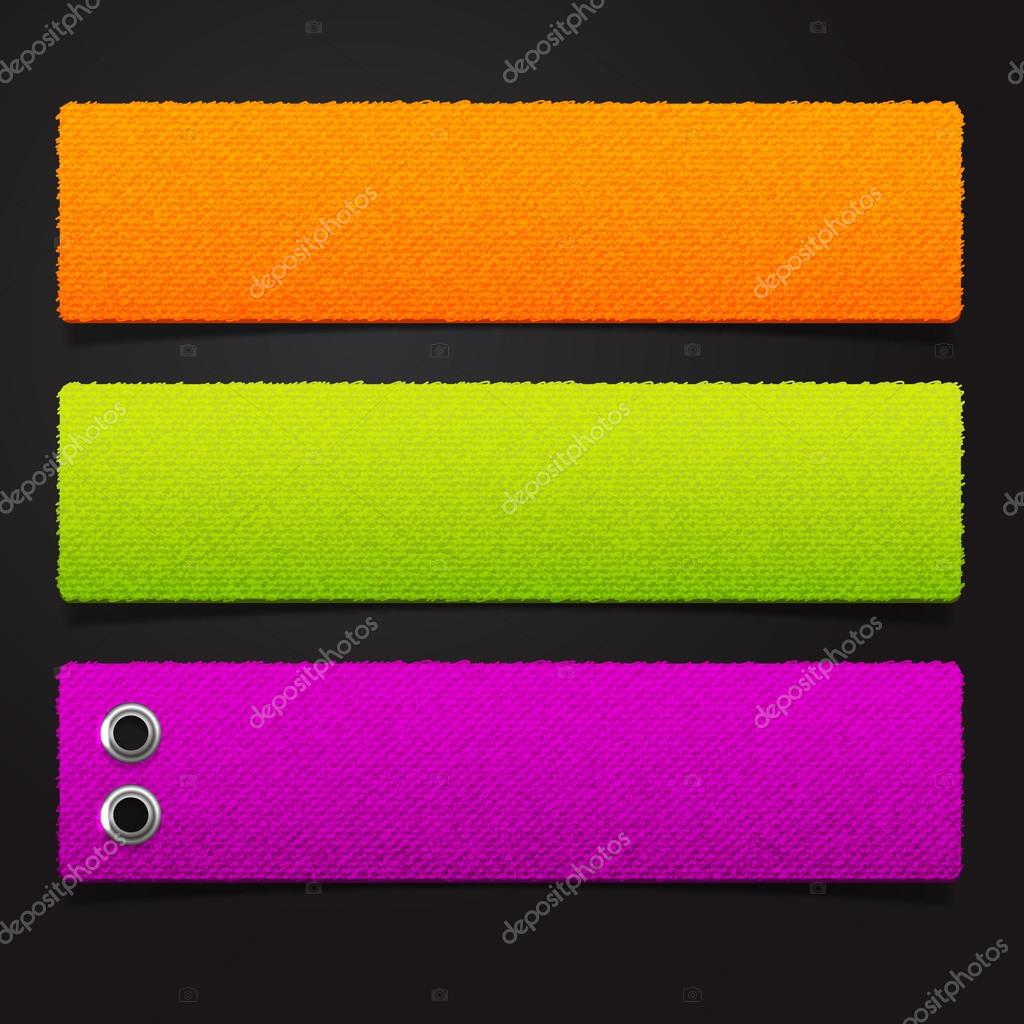 Fabric texture banner set Stock Vector Image by ©korinoxe #62941317