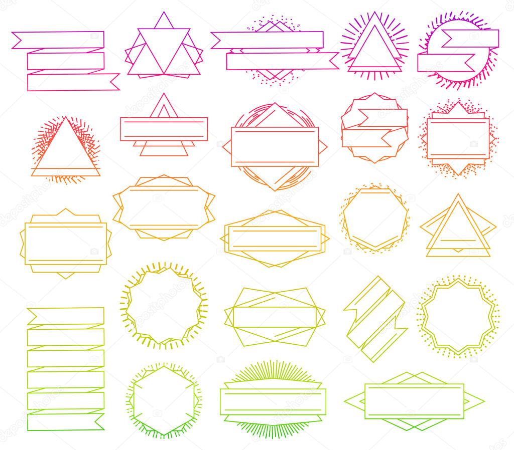 Set of line design logo templates — Stock Vector © korinoxe #71845141