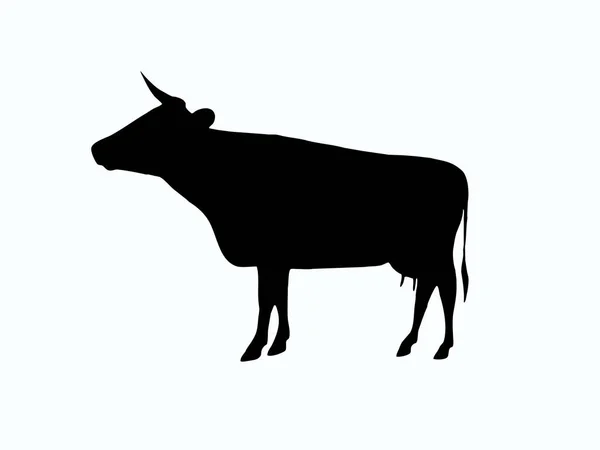 Silhouette vector image white background jersey cow Stock Photos ...