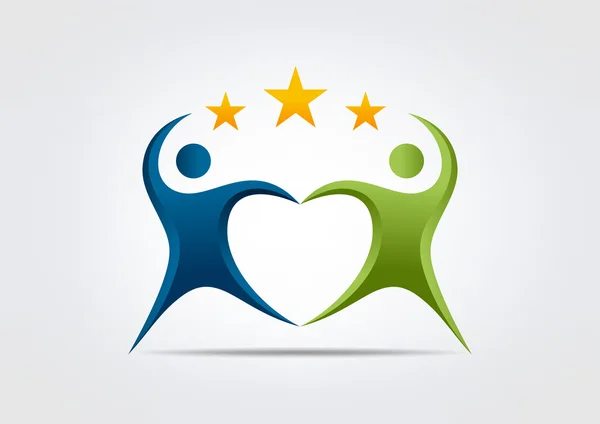 Partnership success star logo — Stock Vector © breee #55688851