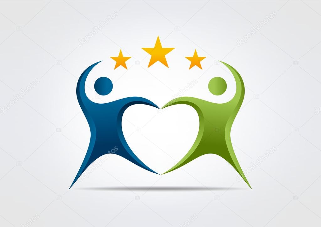 Teamwork creative star success logo — Stock Vector © breee #61228663