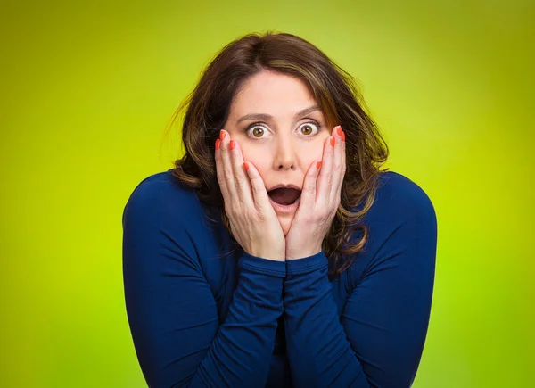 Startled woman, looking shocked, surprised Stock Photo by ...