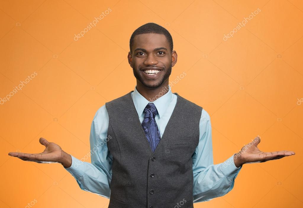 Friendly looking business man welcoming Stock Photo by ©SIphotography ...