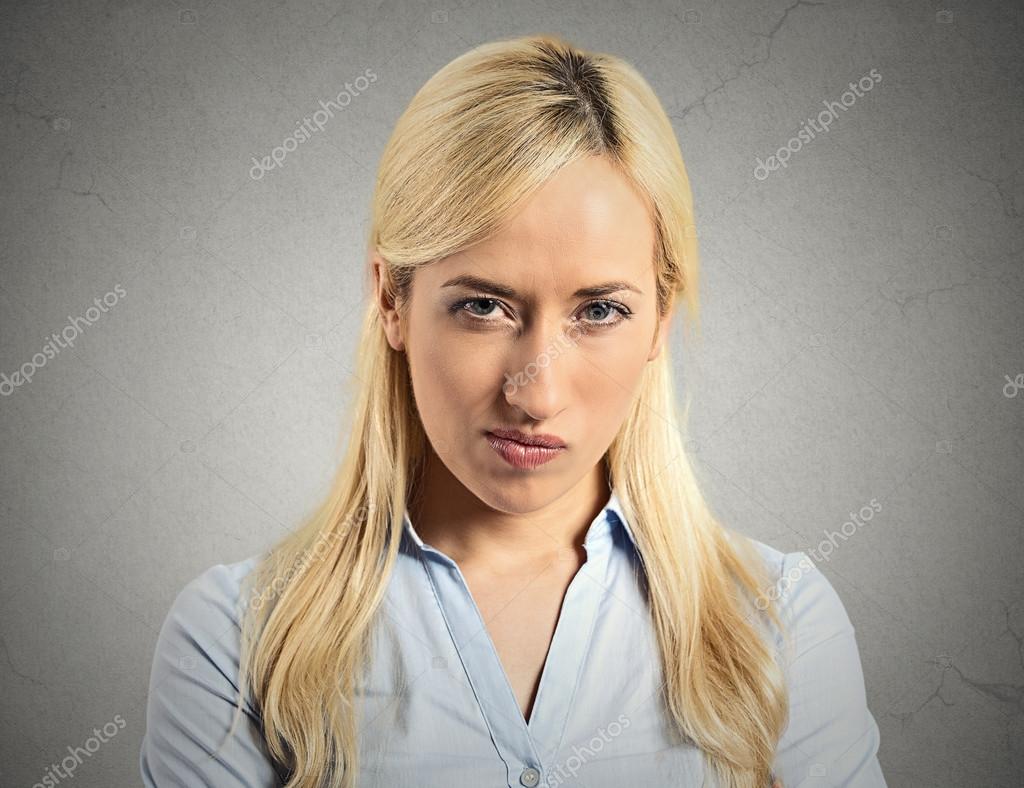 Pissed off, angry, grumpy, young woman Stock Photo by ©SIphotography ...