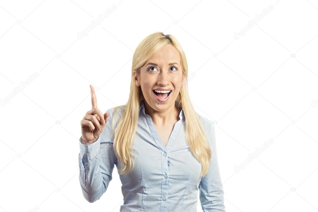 Woman just came up with idea aha — Stock Photo © SIphotography #55012141 Woman just came up with idea aha — Stock Photo © SIphotography #55012141