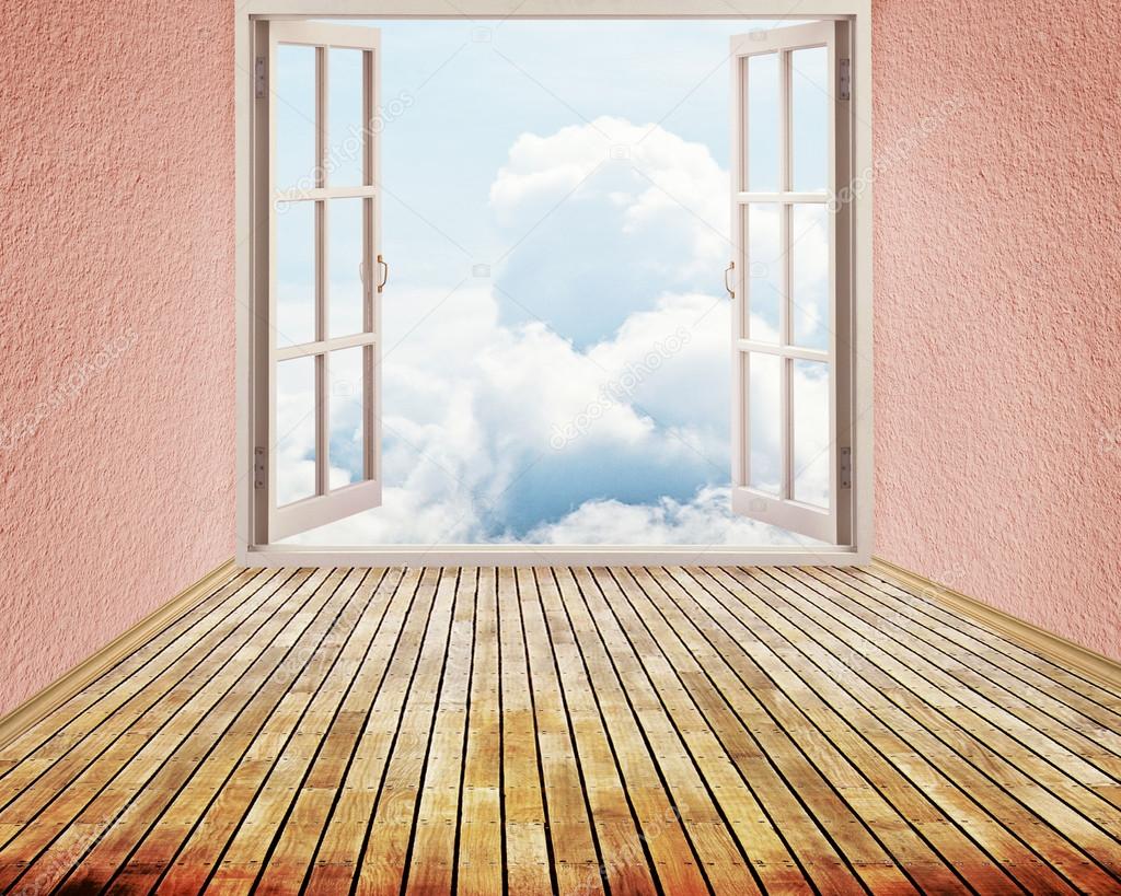 Room with open window Stock Photo by ©SIphotography 57596071