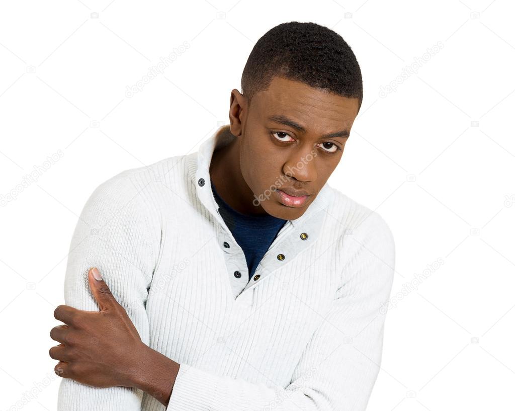 Sad depressed, alone, disappointed gloomy young man Stock Photo by ...