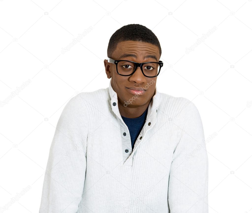 Embarrassed young man feels insecure — Stock Photo © SIphotography ... Embarrassed young man feels insecure — Stock Photo © SIphotography ...