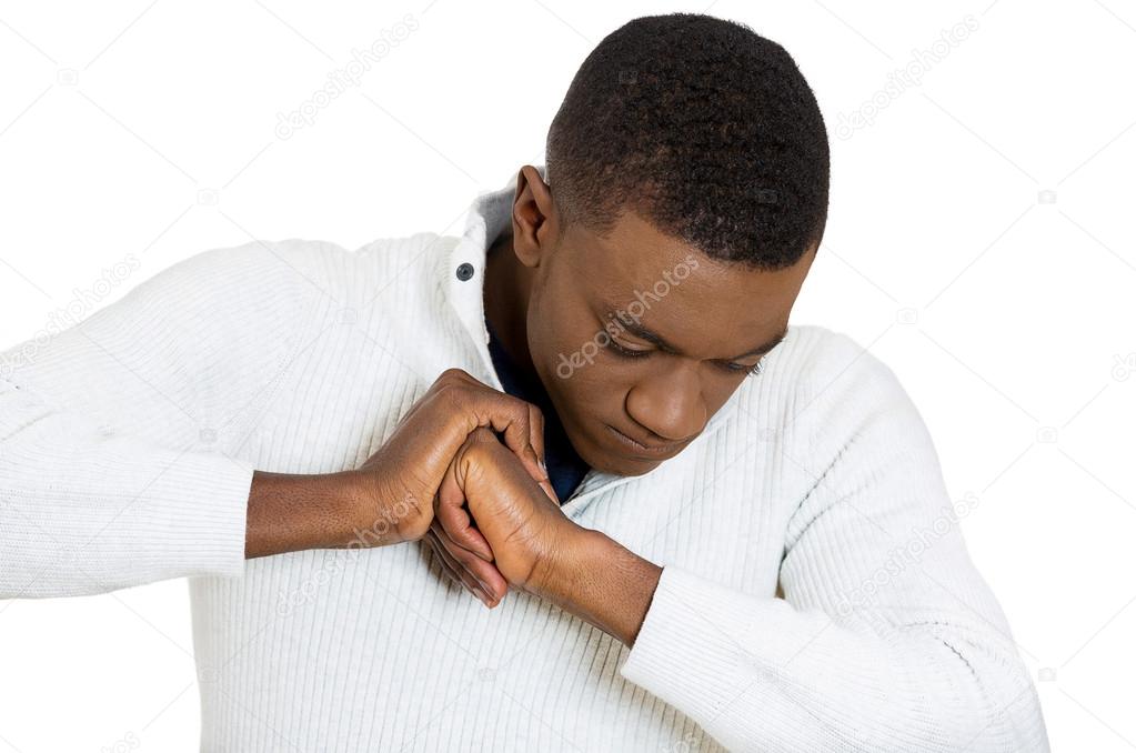 Sad depressed, alone, disappointed gloomy young man Stock Photo by ...