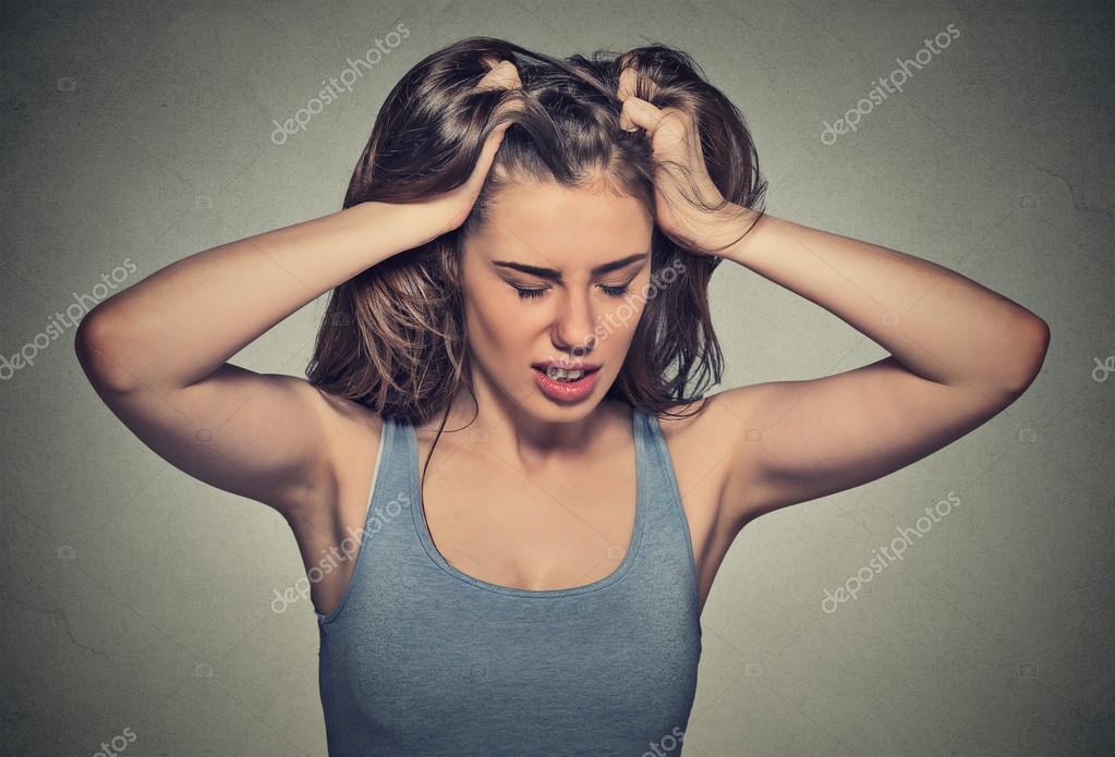 Stressed young woman Stock Photo by ©SIphotography 86965510