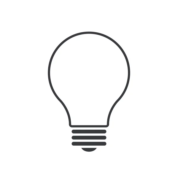 Light bulb outline icon, modern minimal flat design style, thin line vector illustration. Idea ...