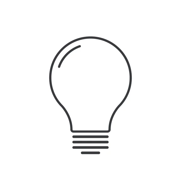 Light bulb outline icon, modern minimal flat design style, thin line ...