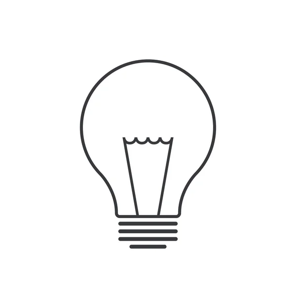 Light bulb outline icon, modern minimal flat design style, thin line ...