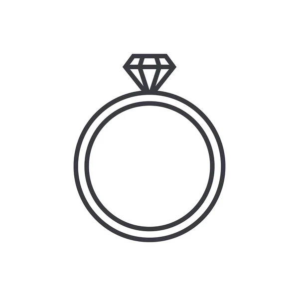 Diamond outline vector icon, modern minimal flat design style — Stock ...