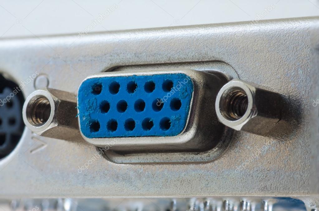 PC Mainboard Connector of VGA video port Stock Photo by ©Helinek 105674804
