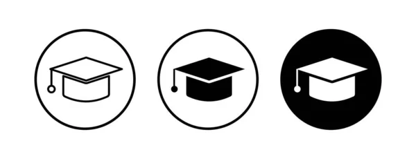 Set Graduation Cap Icon Education Icons Vector Graduate Students Stock ...