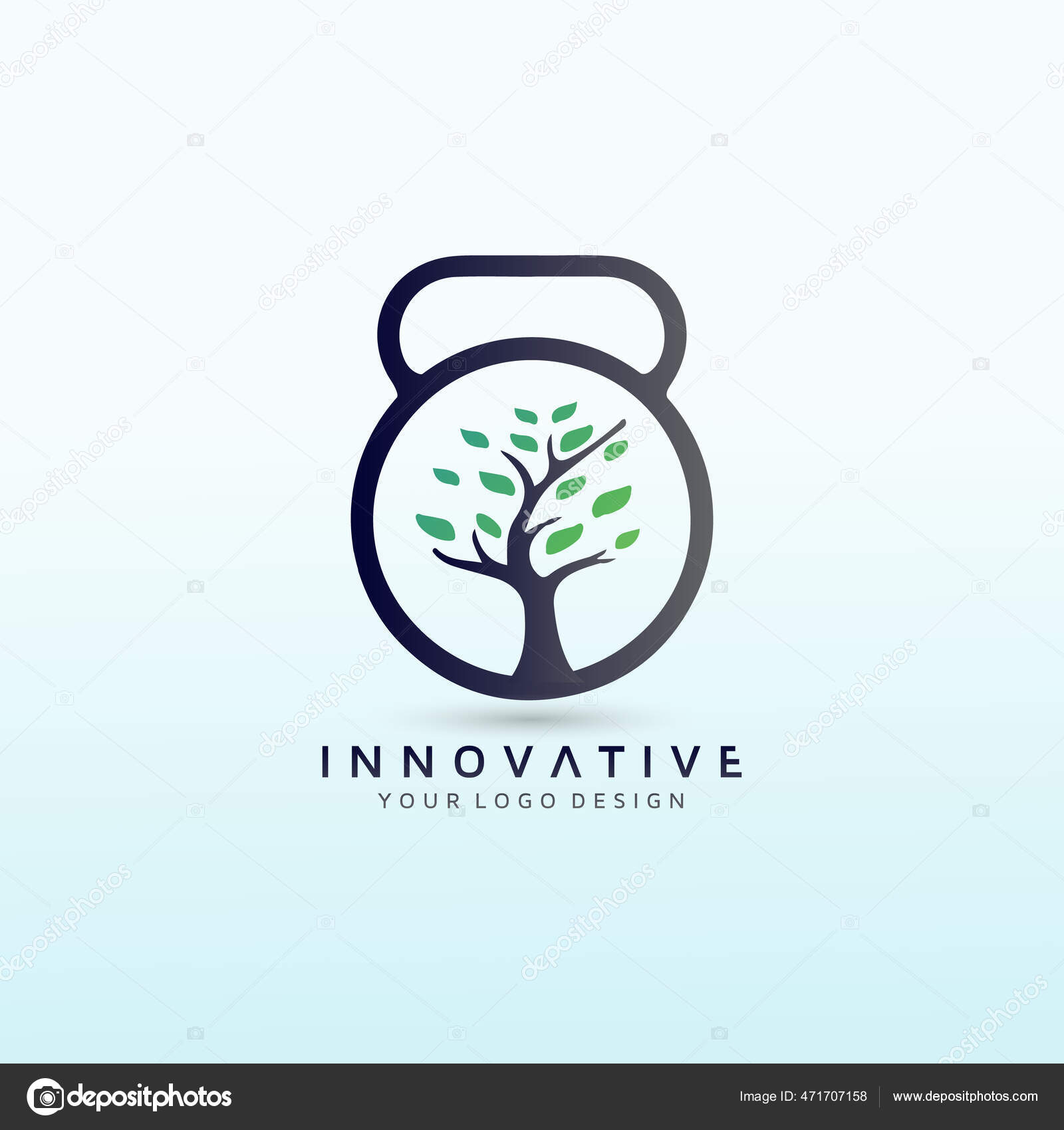 Apple Tree Partners Logo Dumbbell Icon Stock Vector Image by ...