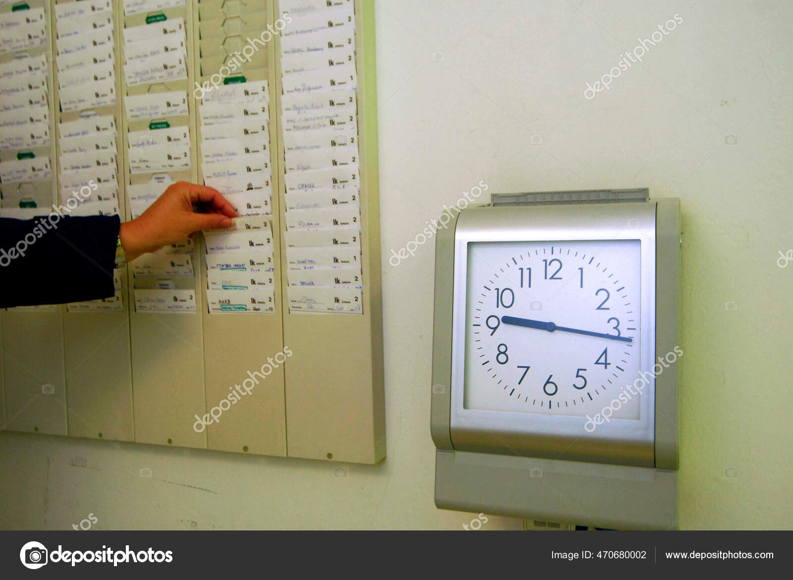 Attendance Clock Time Clock Working Time Recording — Stock Photo © egubisch #470680002