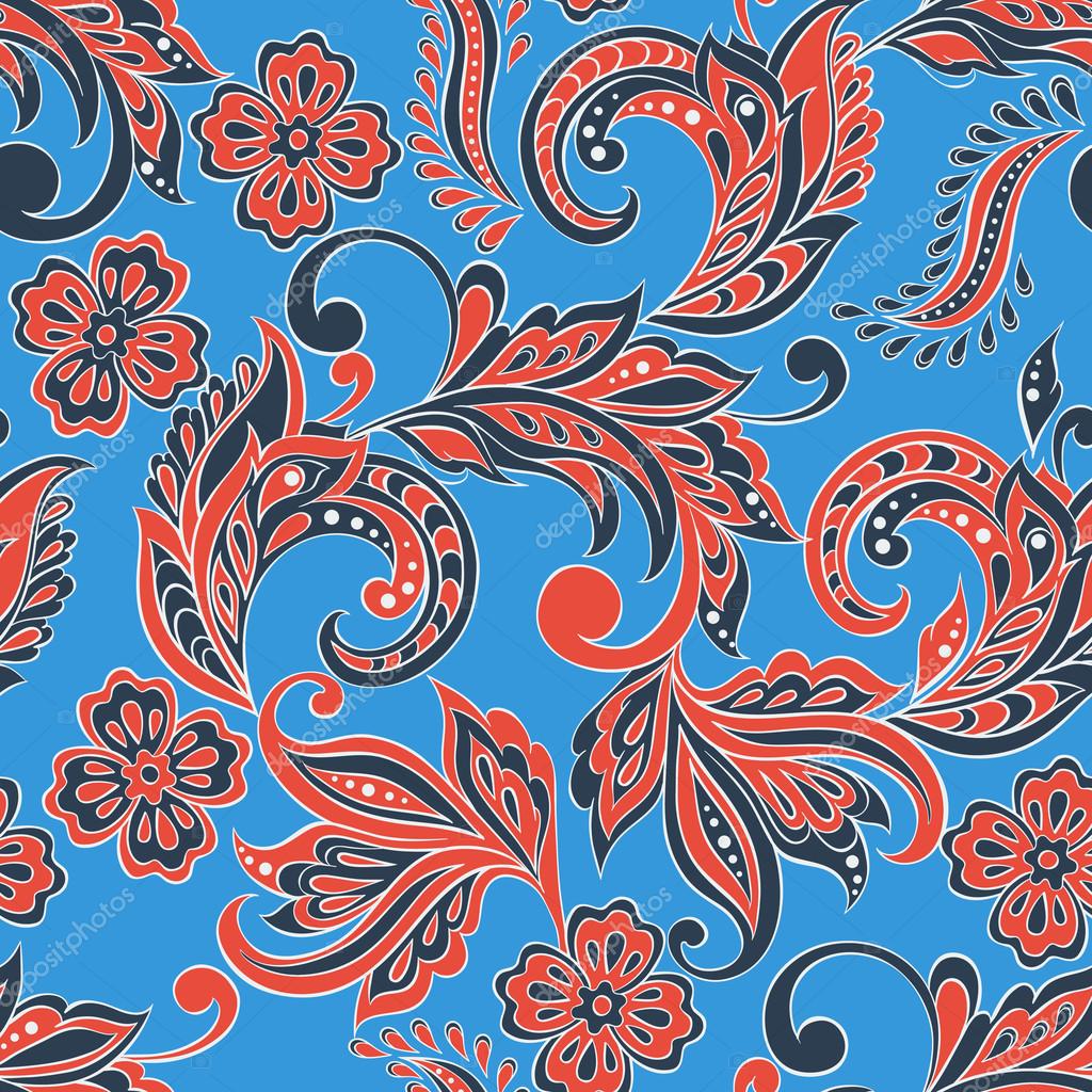 Pattern in indian style Stock Vector Image by ©meduzzza #117049858